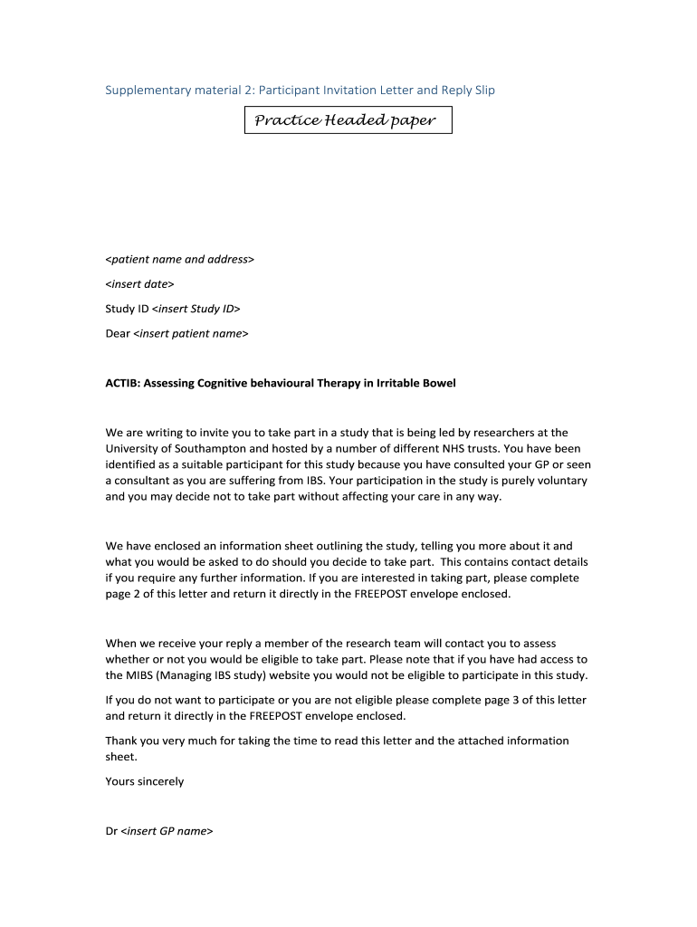 Fillable Online Focus Group Invite Letter Template - Gateshead Council ...