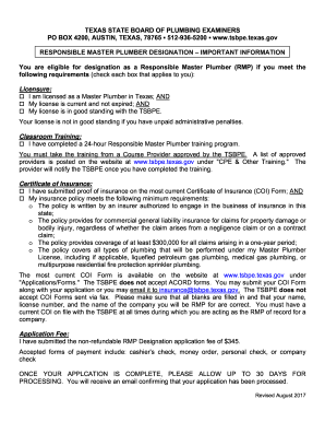 Fillable Online Fillable Online RMP Designation Form - Texas State ...