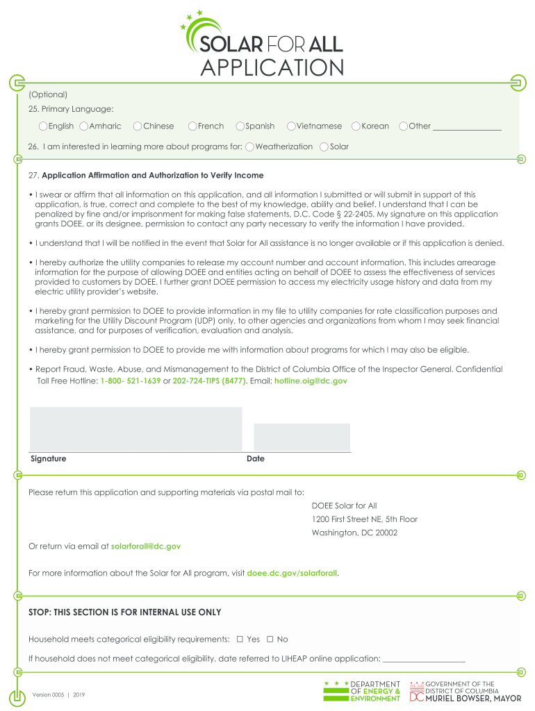 Fillable Online application - doee - DC.gov Fax Email Print - pdfFiller