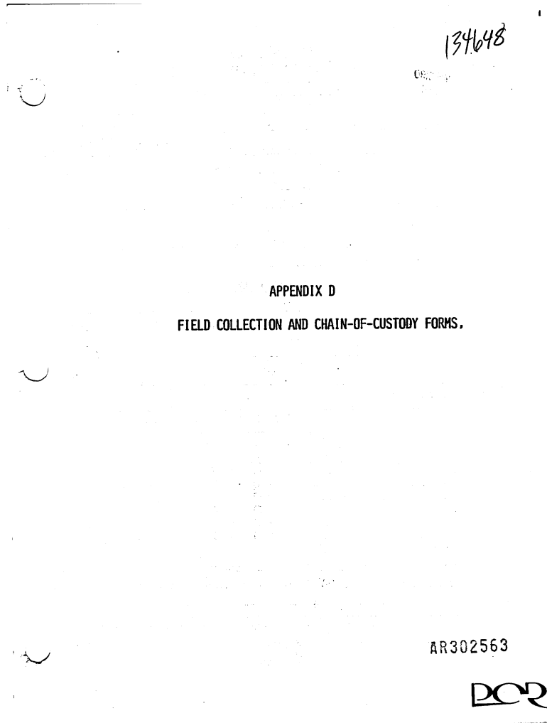 Fillable Online FIELD COLLECTION AND CHAIN-OF-CUSTODY FORMS, Fax Email ...