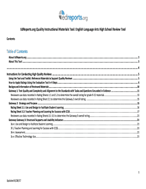 Fillable Online Table of Contents - EdReports.org Fax Email Print ...