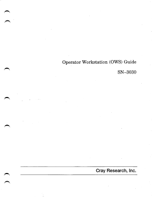 Fillable Online Operator Workstation (OWS) Guide Fax Email Print ...