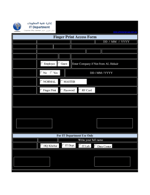 Fillable Online Finger Print Access Form Fax Email Print - pdfFiller