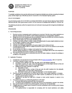 Fillable Online Interstate Permit Policy. Handout Fax Email Print ...