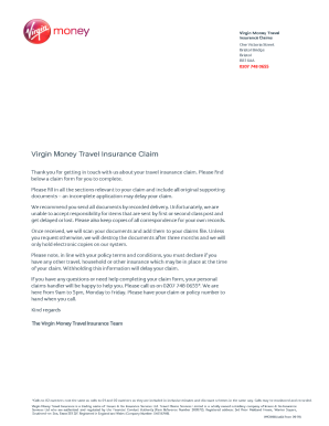 Virgin Money Travel Insurance - Fill Online, Printable, Fillable, Blank ...