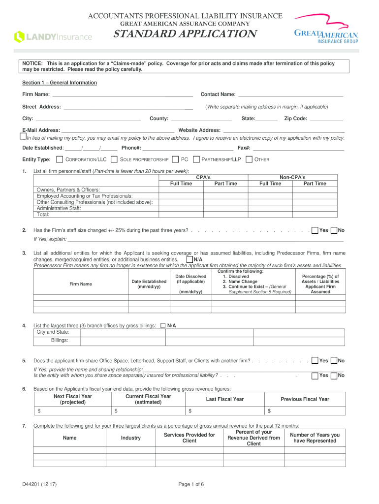 Fillable Online Professional Liability - AICPA Insurance Programs Fax Email Print - pdfFiller