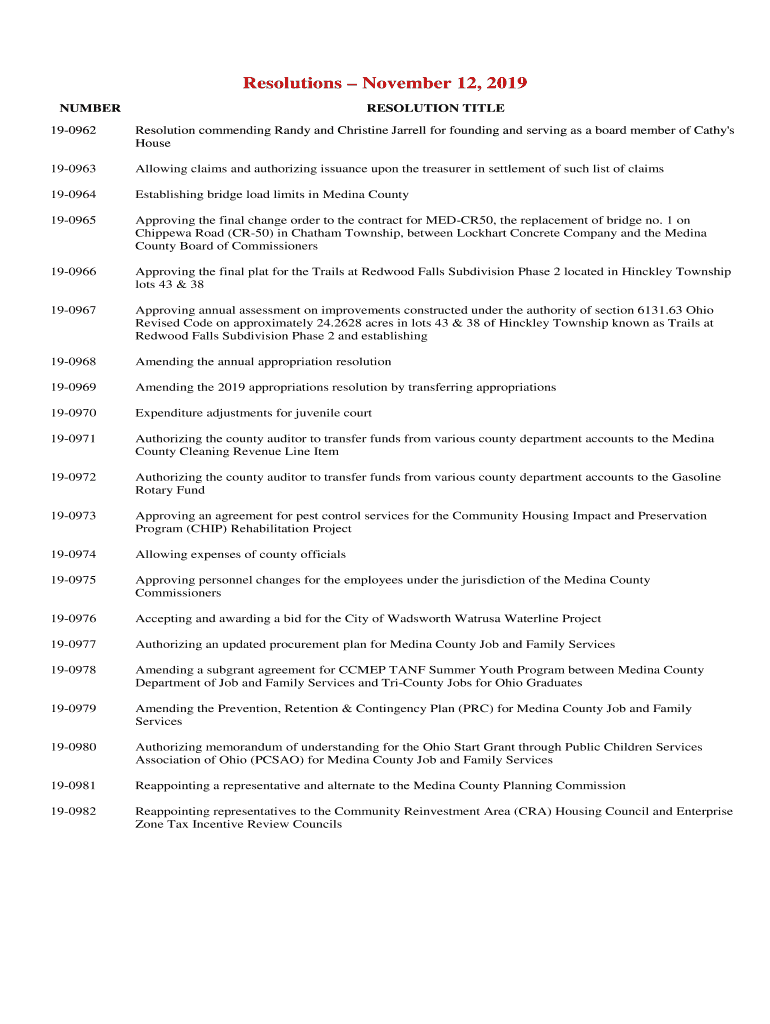 Fillable Online Resolution commending Randy and Christine Jarrell for ...