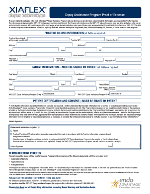 Fillable Online Copay Assistance Program Proof of Expense - for ... Fax ...