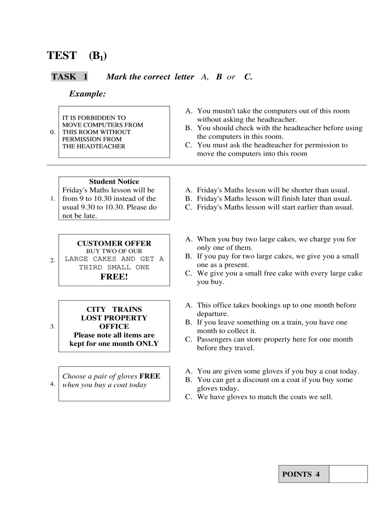Fillable Online B1 sample test set 2 + speaking FlashcardsQuizlet Fax ...