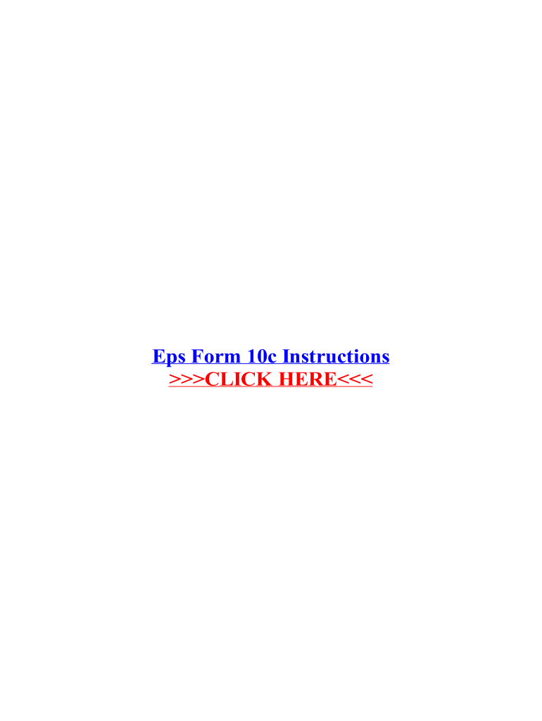 Fillable Online Eps Form 10c Instructions Fax Email Print - pdfFiller