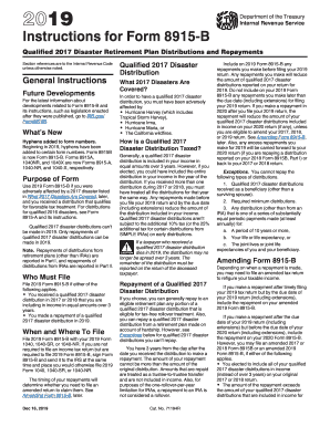 Fillable Online 2019 Instructions for Form 8915-B. Instructions for ...