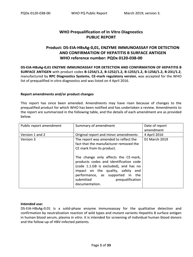 Fillable Online Product: DS-EIA-HBsAg-0,01, ENZYME IMMUNOASSAY FOR ...