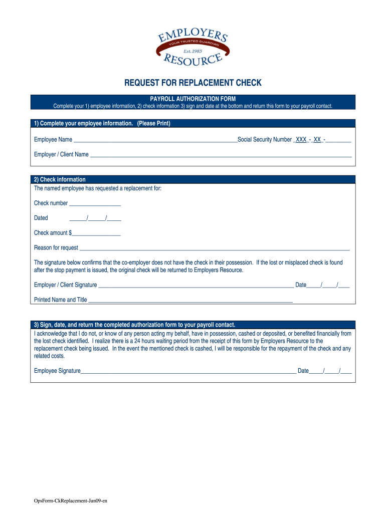 Fillable Online Check reissue request form Fax Email Print - pdfFiller