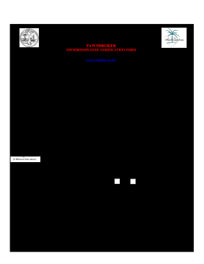 Fillable Online Owner/Employee Verification Form (PDF) Fax Email Print ...