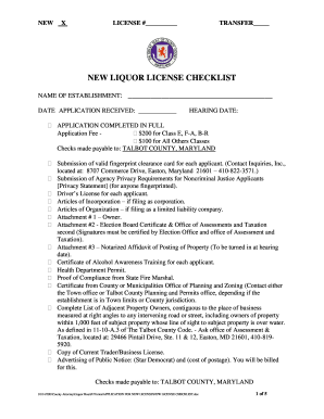 Fillable Online NEW LICENSE CHECKLIST Fax Email Print - pdfFiller
