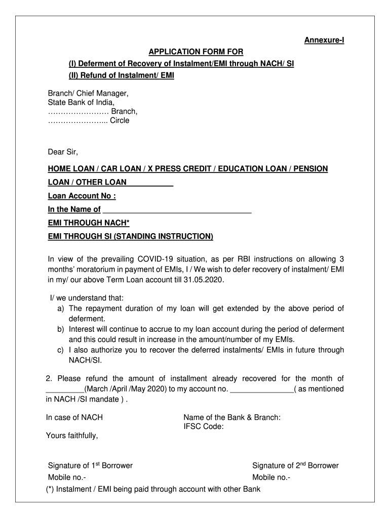 Annexure 1 Application Form - Fill Online, Printable, Fillable, Blank ...