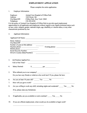 Fillable Online ACH Employment Application Form Fax Email Print - pdfFiller