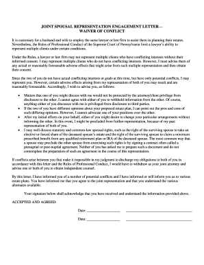 Fillable Online Joint Representation of Spouses in Estate Planning: The ...