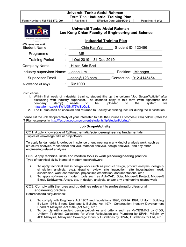 Fillable Online Forms & Documents - LKC FES - Utar Fax Email Print ...