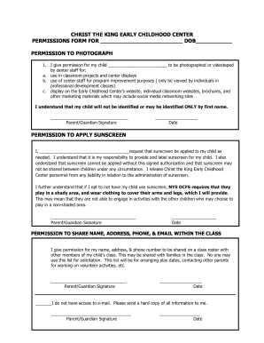 Fillable Online PERMISSIONS FORM FOR DOB Fax Email Print - pdfFiller