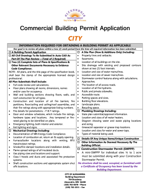 Fillable Online Commercial Building and Planning Permit Application Fax ...