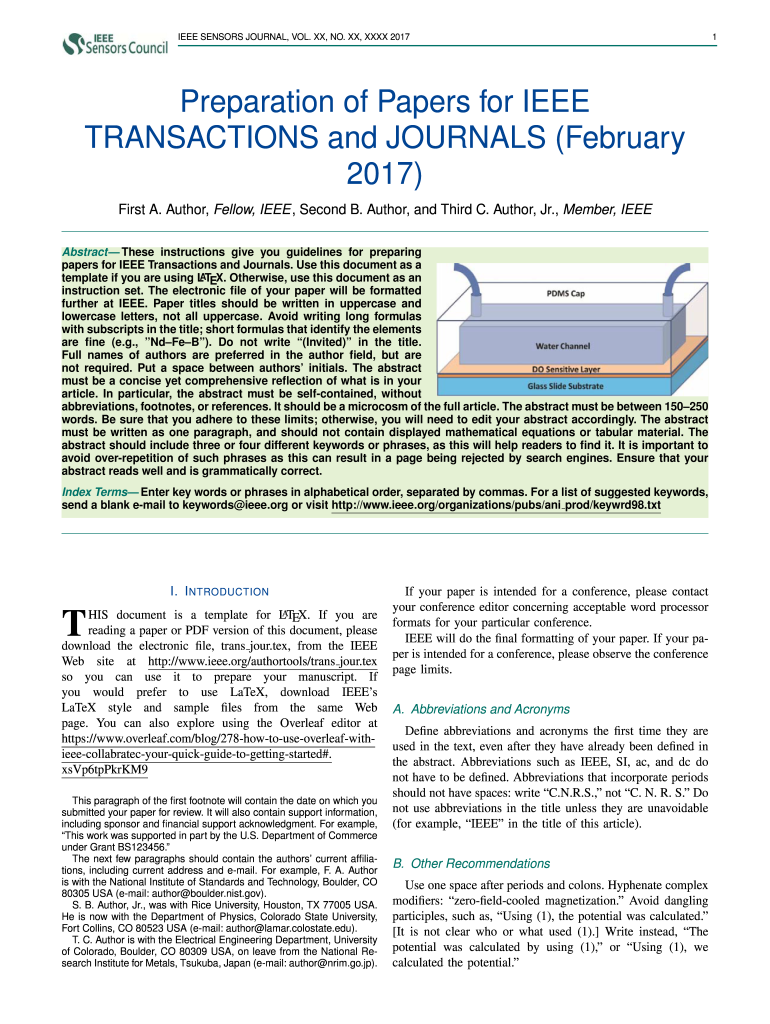 Fillable Online Sample Transactions/Journal Paper - IEEE PEs Fax Email ...