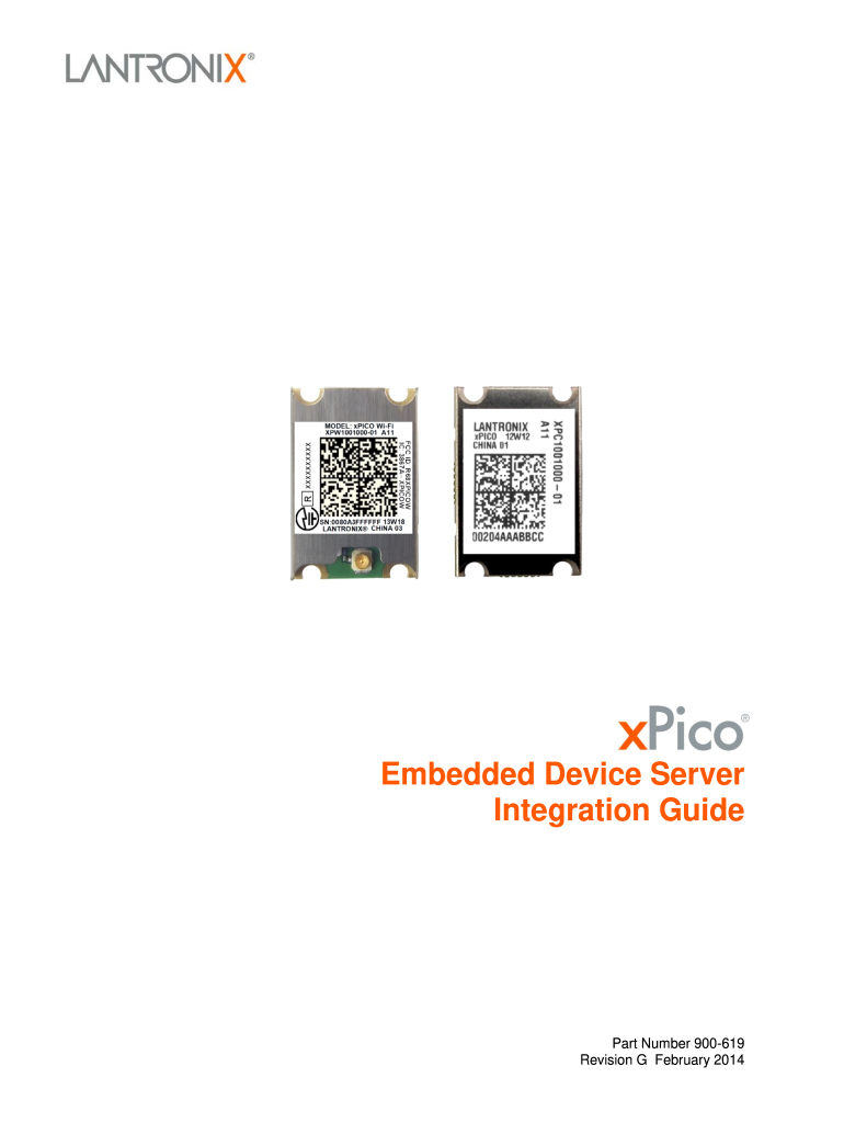 Fillable Online xPico Wi-Fi Embedded Device Server User Guide - Lantronix Fax Email Print ...