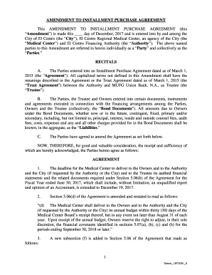 Fillable Online Amendment to Agreement - Template, Sample Form Online ...