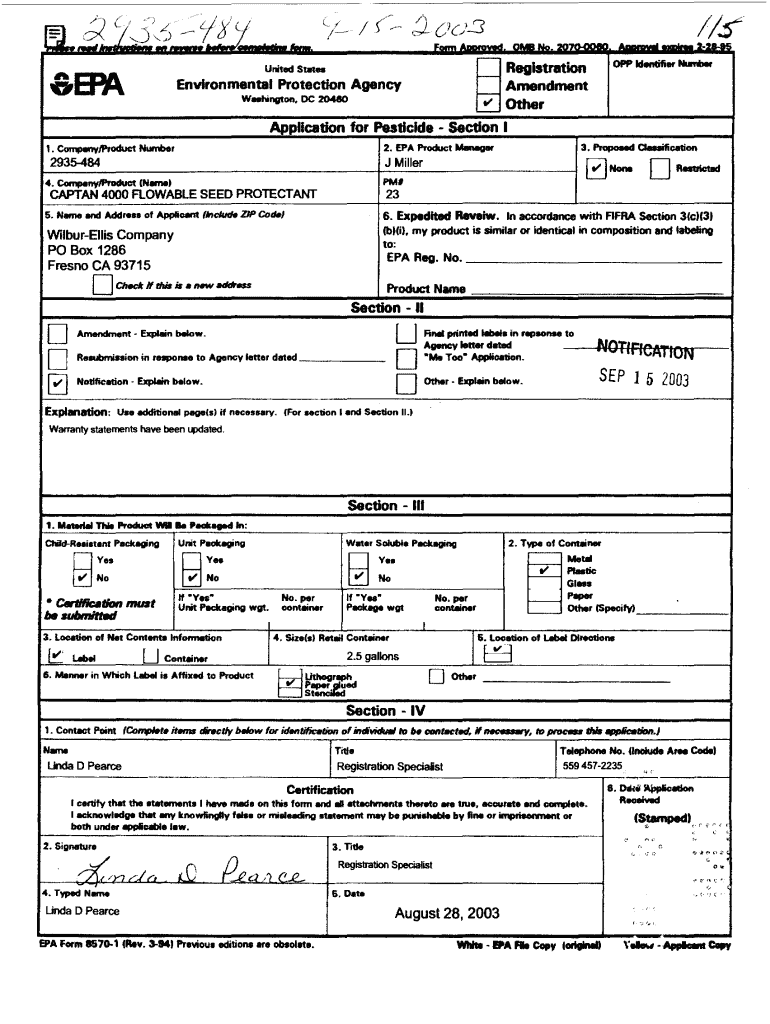 Fillable Online U.S. EPA, Pesticide Product Label, CAPTAN 4000 FLOWABLE ...