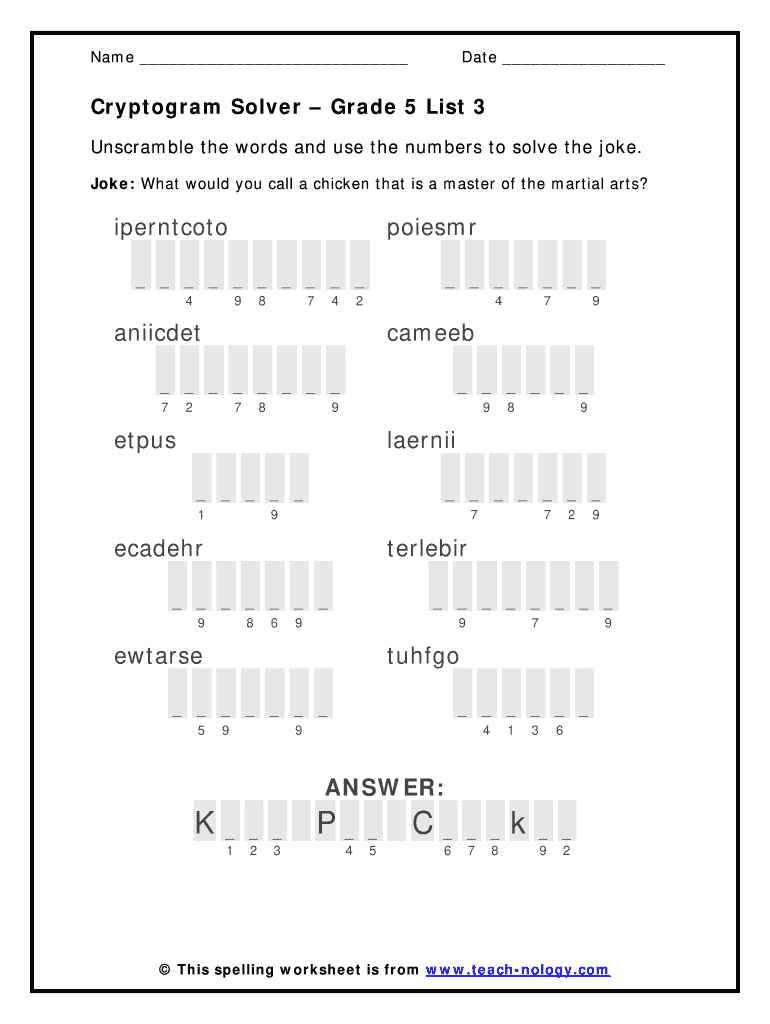 Cryptogram Solver - Fill Online, Printable, Fillable, Blank | pdfFiller