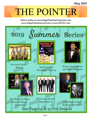 Fillable Online THE POINTER - Kings Point Fax Email Print - pdfFiller