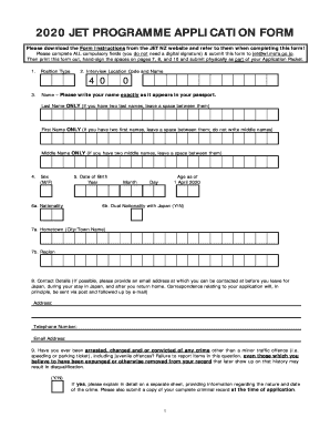 Fillable Online NZ JET Programme Application. Application Form Fax ...
