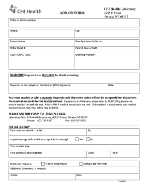 Fillable Online Add On Form. Add On Form Fax Email Print - pdfFiller
