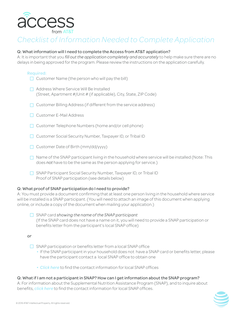 Fillable Online Q: What information will I need to complete the Access ...