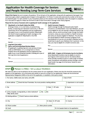 Fillable Online Health Care Application for the Elderly and Disabled ...