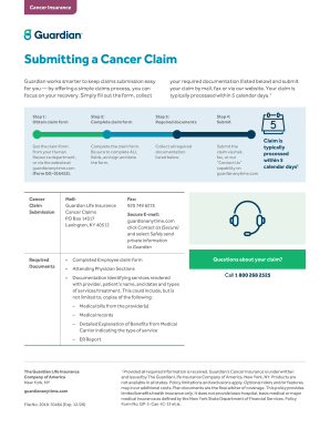 Fillable Online What a Cancer Insurance Policy CoversGuardian Fax Email ...