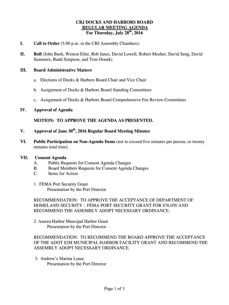 Fillable Online Roll (John Bush, Weston Eiler, Bob Janes, David Lowell ...