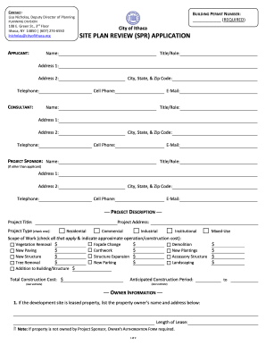 Fillable Online Site Plan Review - Application Form.doc Fax Email Print ...