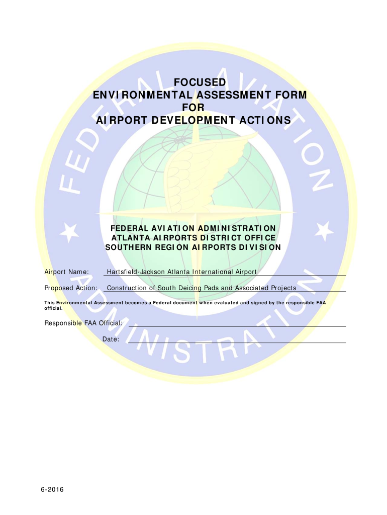 Fillable Online focused environmental assessment form for airport ...