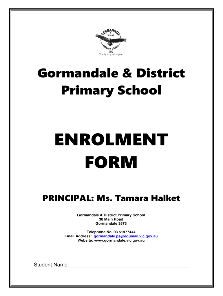 Fillable Online 2019 Extra forms for enrolment Fax Email Print - pdfFiller