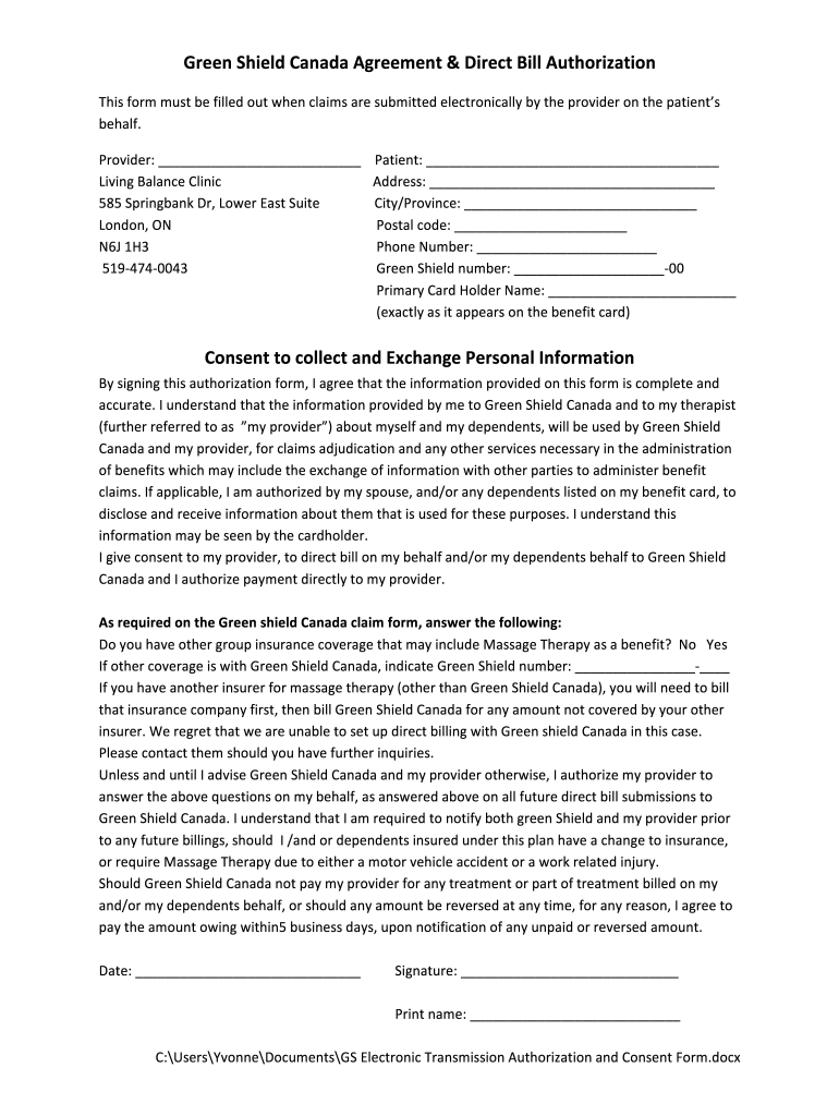 Fillable Online GS Electronic Transmission Authorization and Consent ...