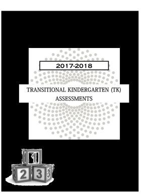 Fillable Online TK Math Assessment Packet - Bakersfield City School ...