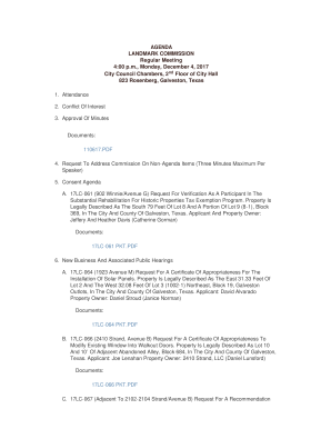 Fillable Online 1. Inaugural Agenda And Packet 2017 Documents ...