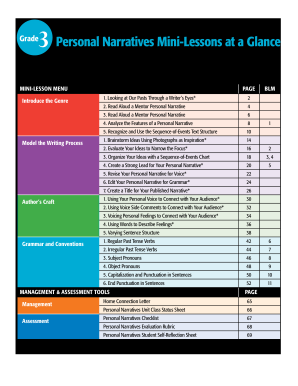Fillable Online 41 Best Personal narrative mentor texts imagesPersonal ...