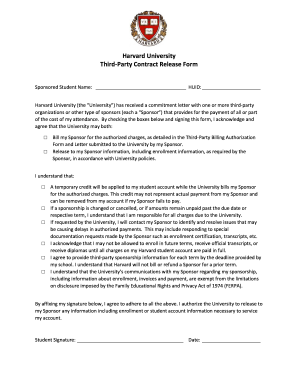 Fillable Online Third-Party Contract Release Form Fax Email Print - pdfFiller