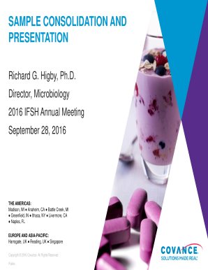 Fillable Online SAMPLE CONSOLIDATION AND PRESENTATION Fax Email Print ...