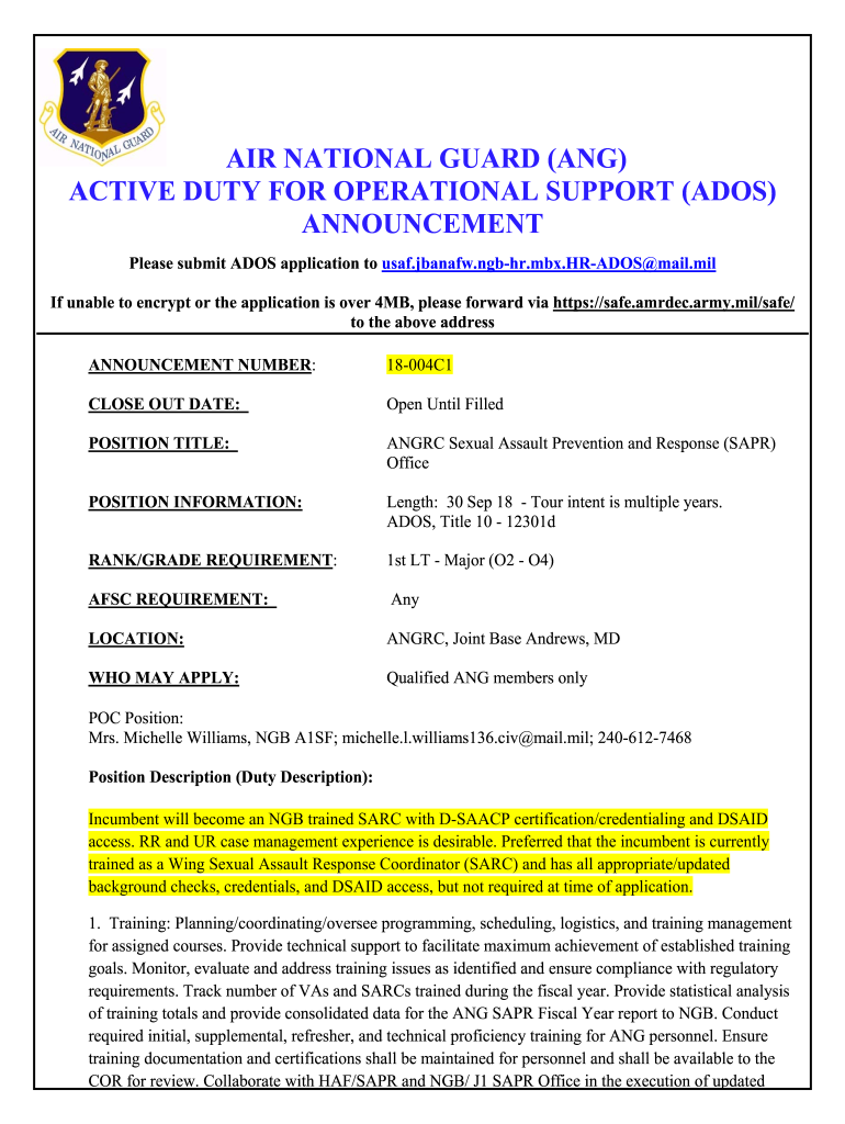 Fillable Online ANGRC Sexual Assault Prevention and Response (SAPR) Fax ...