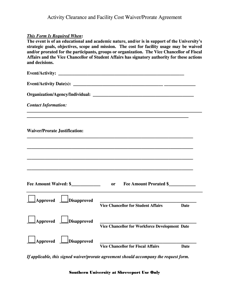 Fillable Online Activity Clearance Facility Request Form - Studylib Fax Email Print - pdfFiller