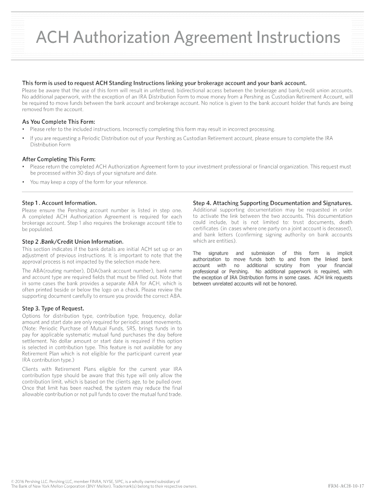 Fillable Online ACH Authorization Agreement - Rich Capital LLC Fax ...