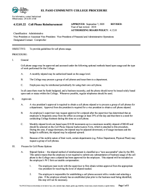 Fillable Online 22 Cell Phone Reimbursement Fax Email Print - pdfFiller